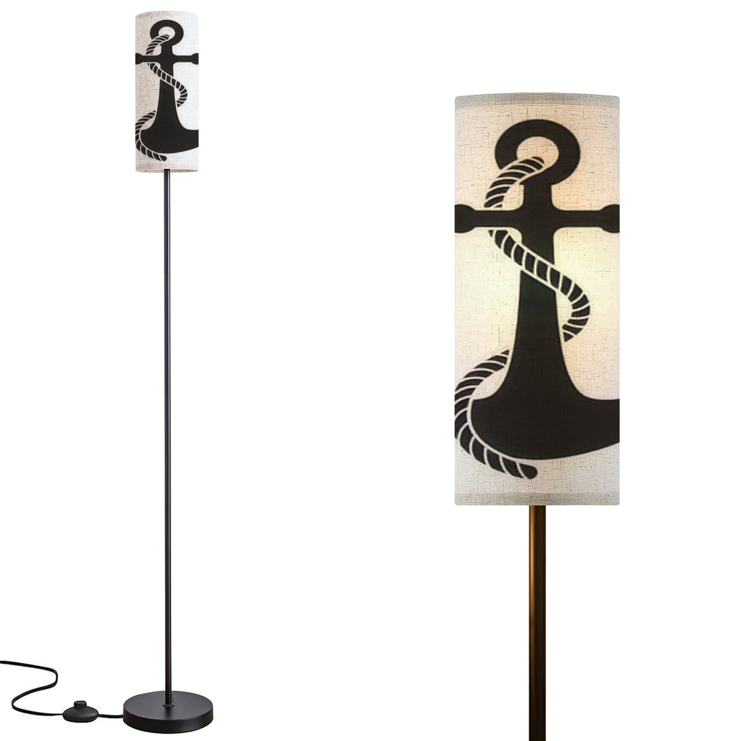 Modern Standing Lamps Anchor Nautical maritime sea ocean boat symbol ...