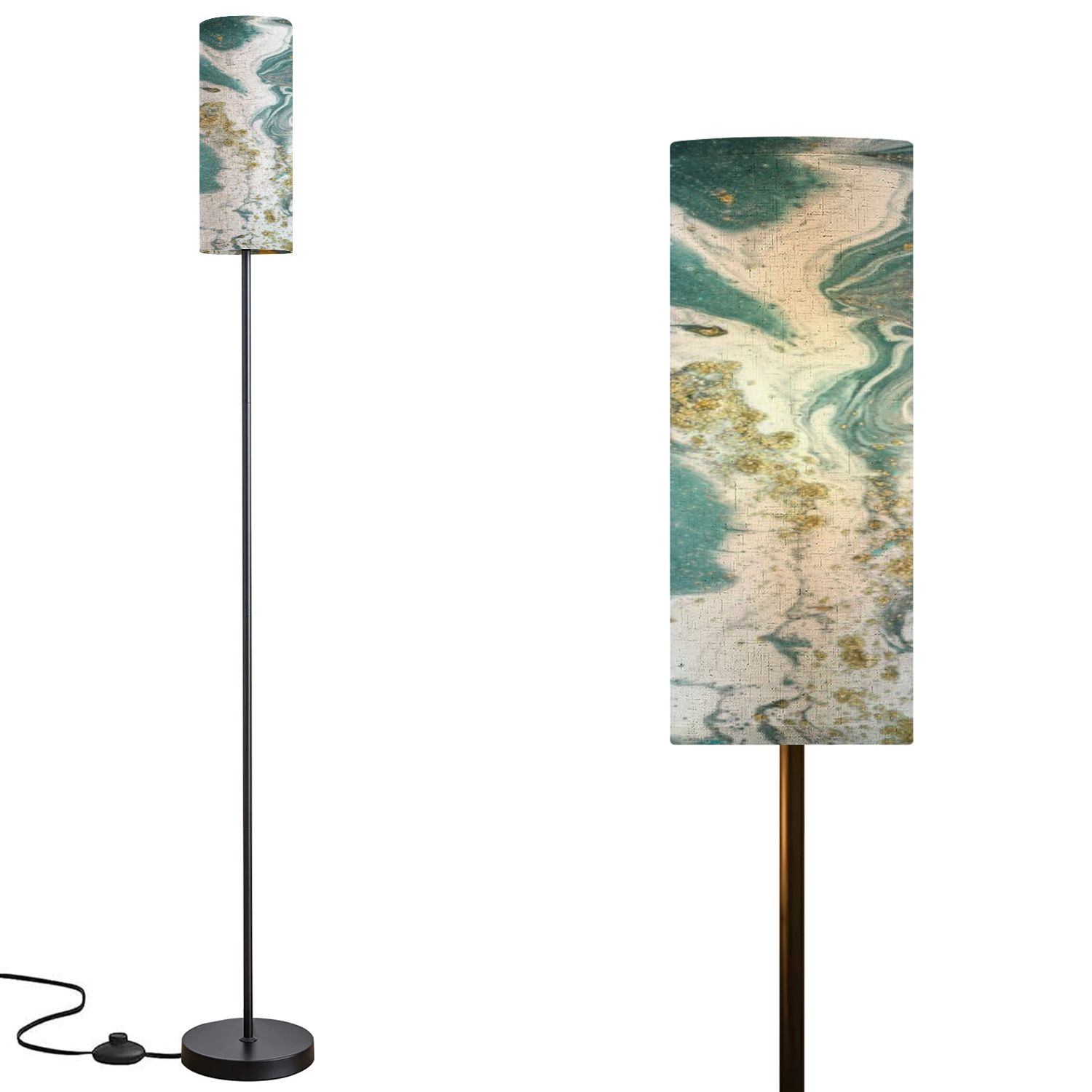 Modern Standing Lamps Ancient oriental drawing technique Marble texture ...