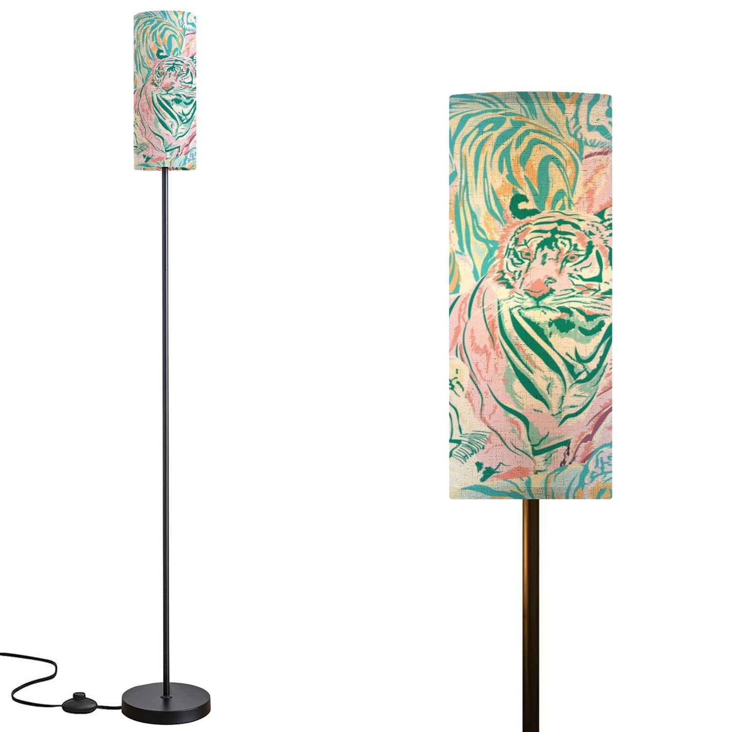 Modern Standing Lamps Animal Tigers Art Pastel Color Seamless Pattern ...