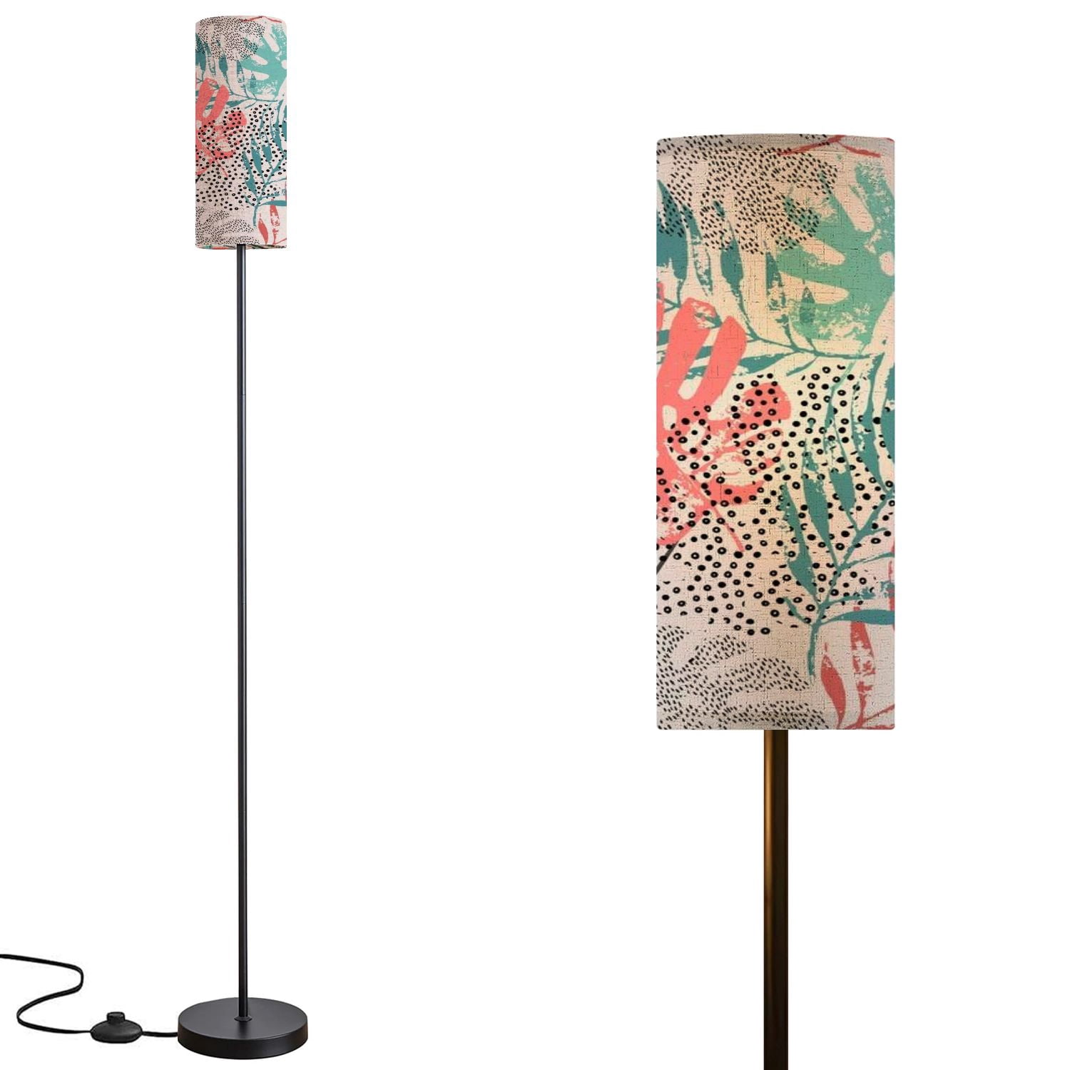 Modern Standing Lamps Art rough grunge tropical leaves filled marble ...