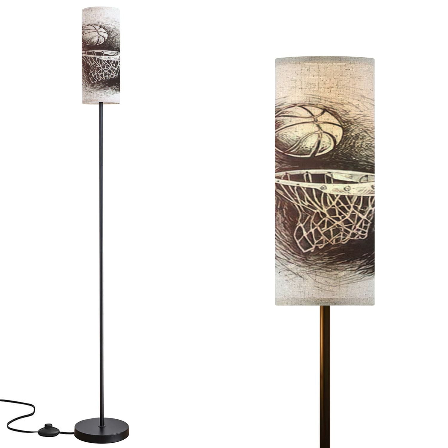Modern Standing Lamps Basketball basket hoop game Hand Drawn Sketch ...