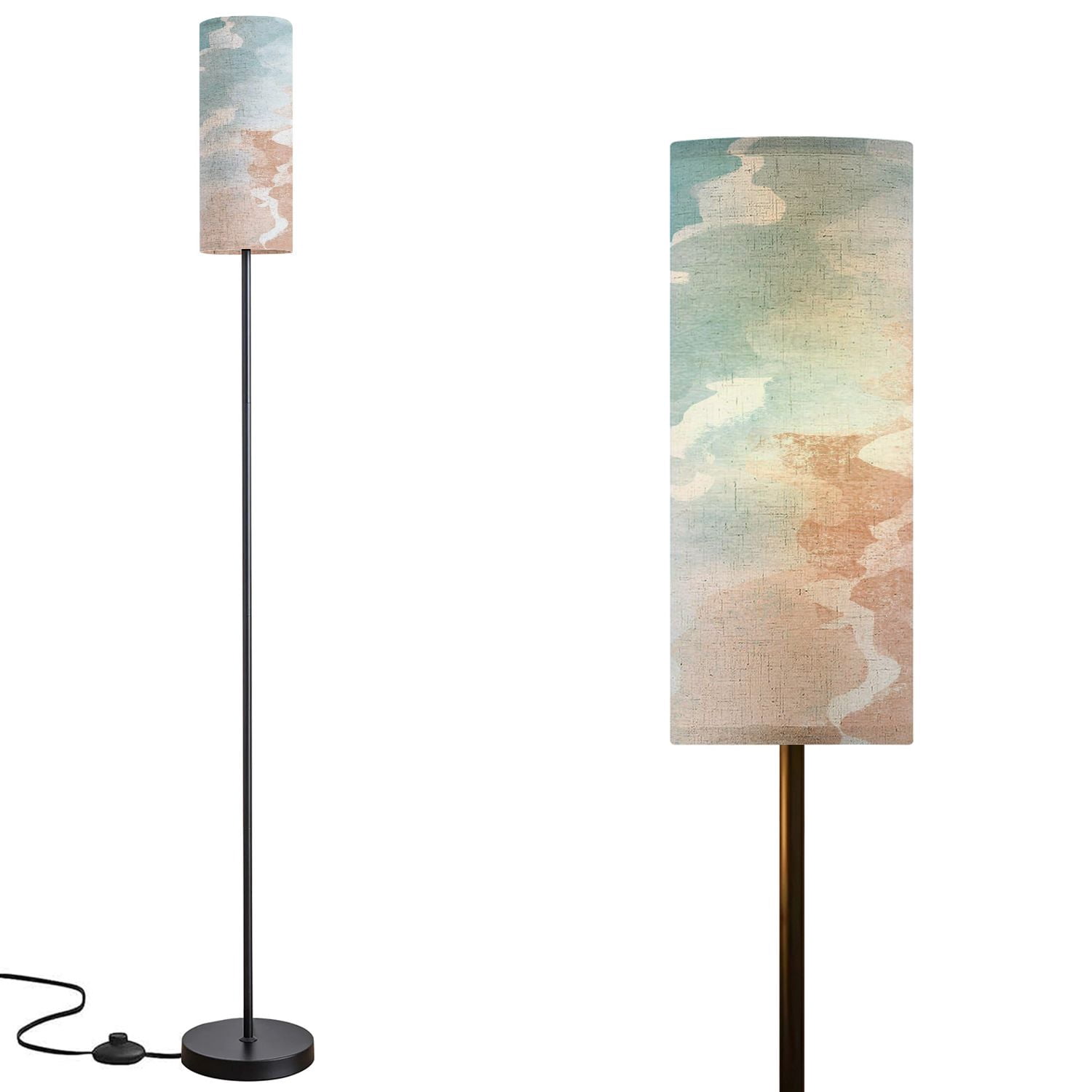 Modern Standing Lamps Boho Sea Beach Print Abstract Bohemian boho ...
