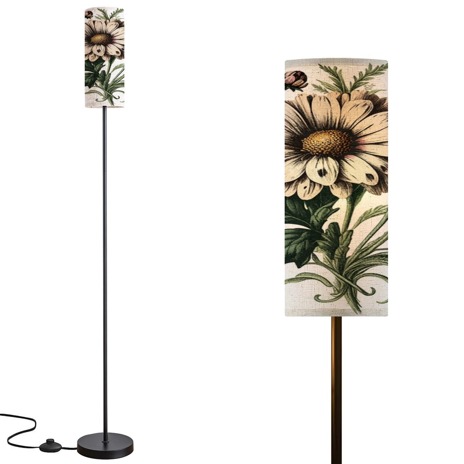 Modern Standing Lamps Botanical Garden Vintage Flower Vintage Botanical ...