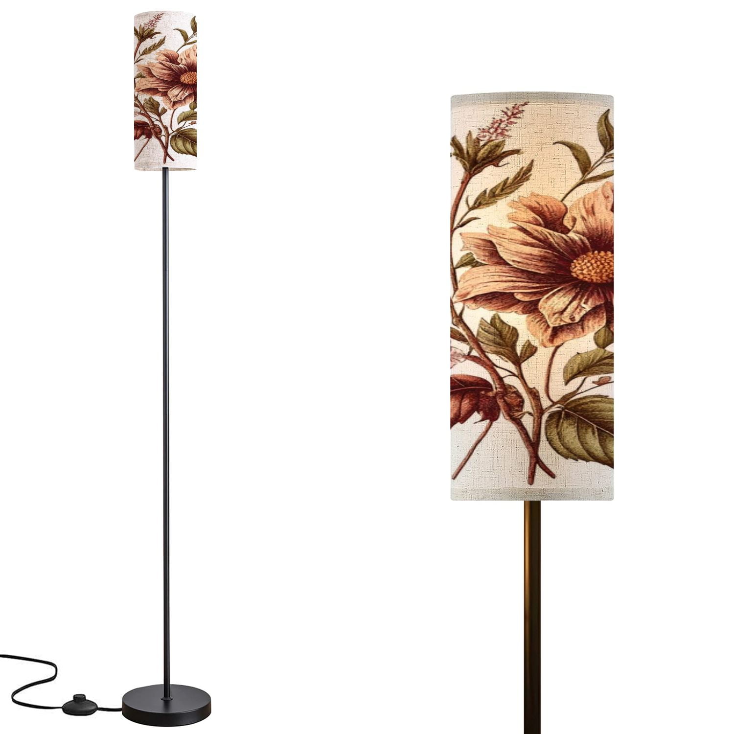 Modern Standing Lamps Botanical Garden Vintage Flower Vintage Botanical ...