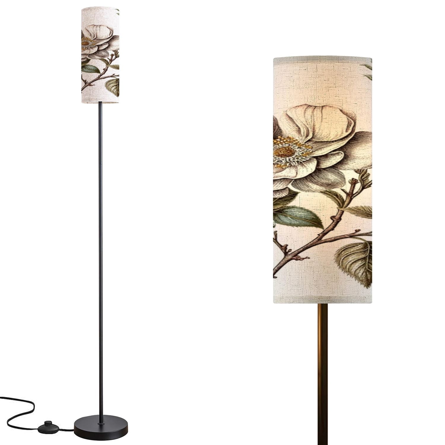 Modern Standing Lamps Botanical Garden Vintage Flower Vintage Botanical ...