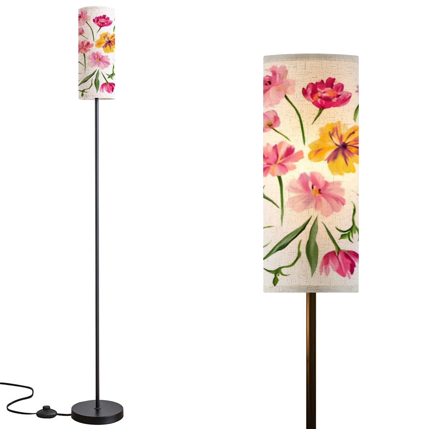 Modern Standing Lamps Botanical floral set Collection hand drawn ...