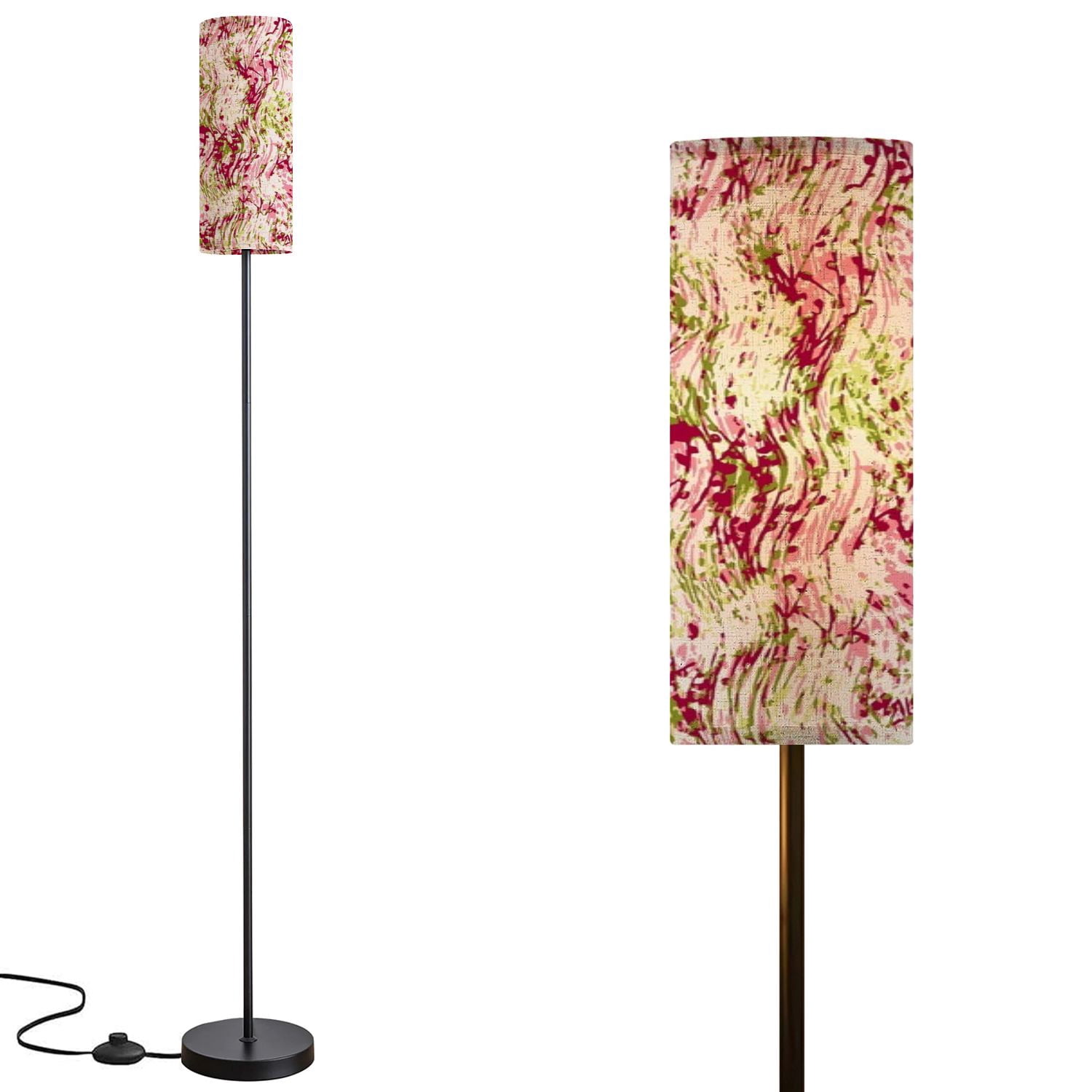 Modern Standing Lamps Colorful fabric patterns flowers motion Dimmable ...