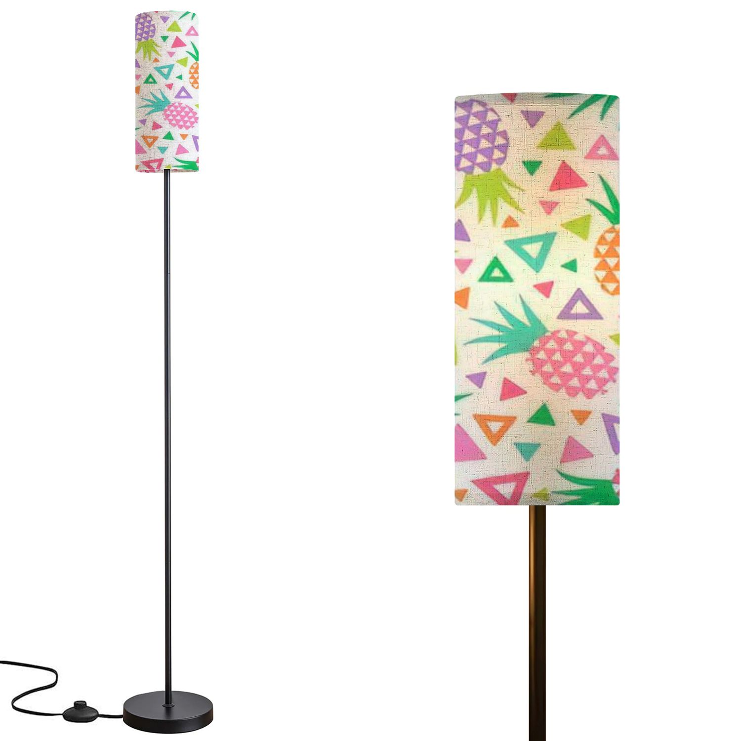 Modern Standing Lamps Colorful hand drawn pineapple triangle seamless ...