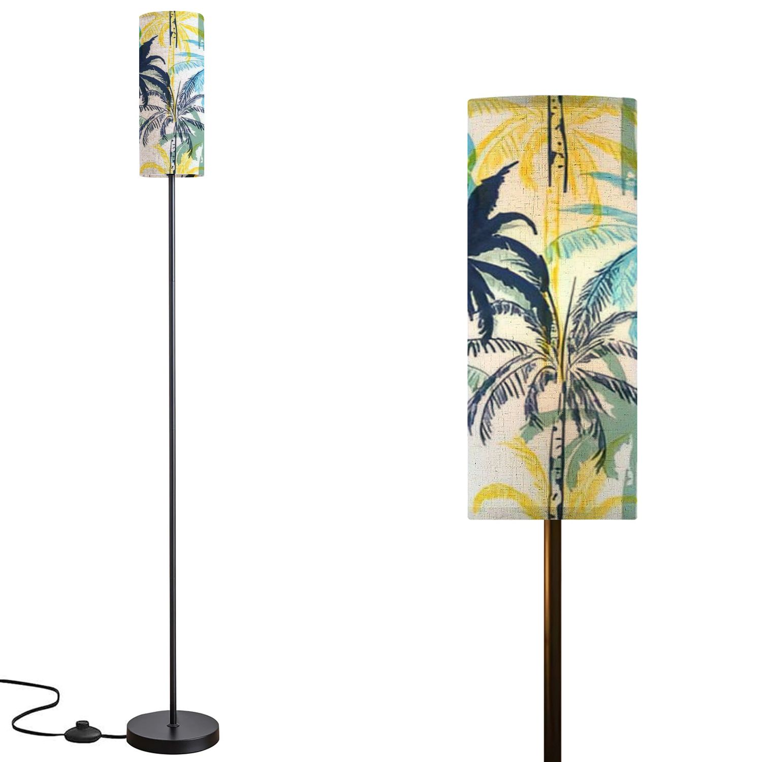 Modern Standing Lamps Colorful summer palm trees white forest seamless ...