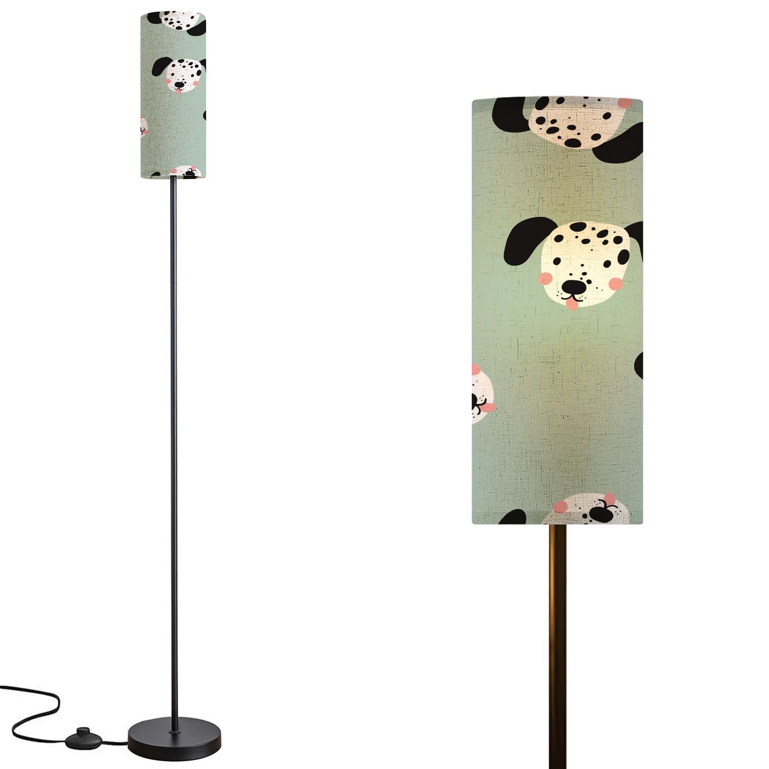 Modern Standing Lamps Cute cartoon dog Dalmatian seamless pattern ...