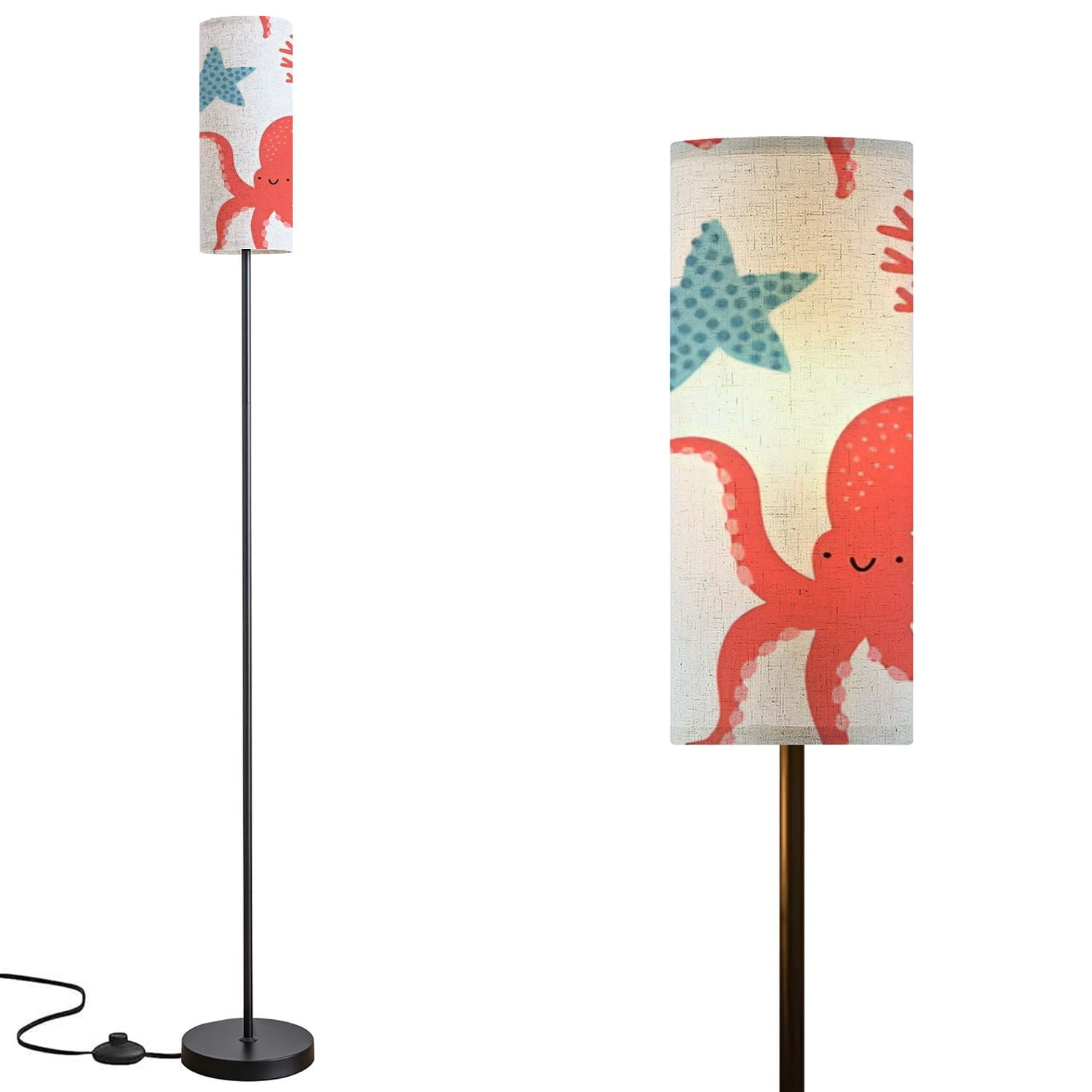 Modern Standing Lamps Cute cartoon undersea world Deep Ocean sea fish ...