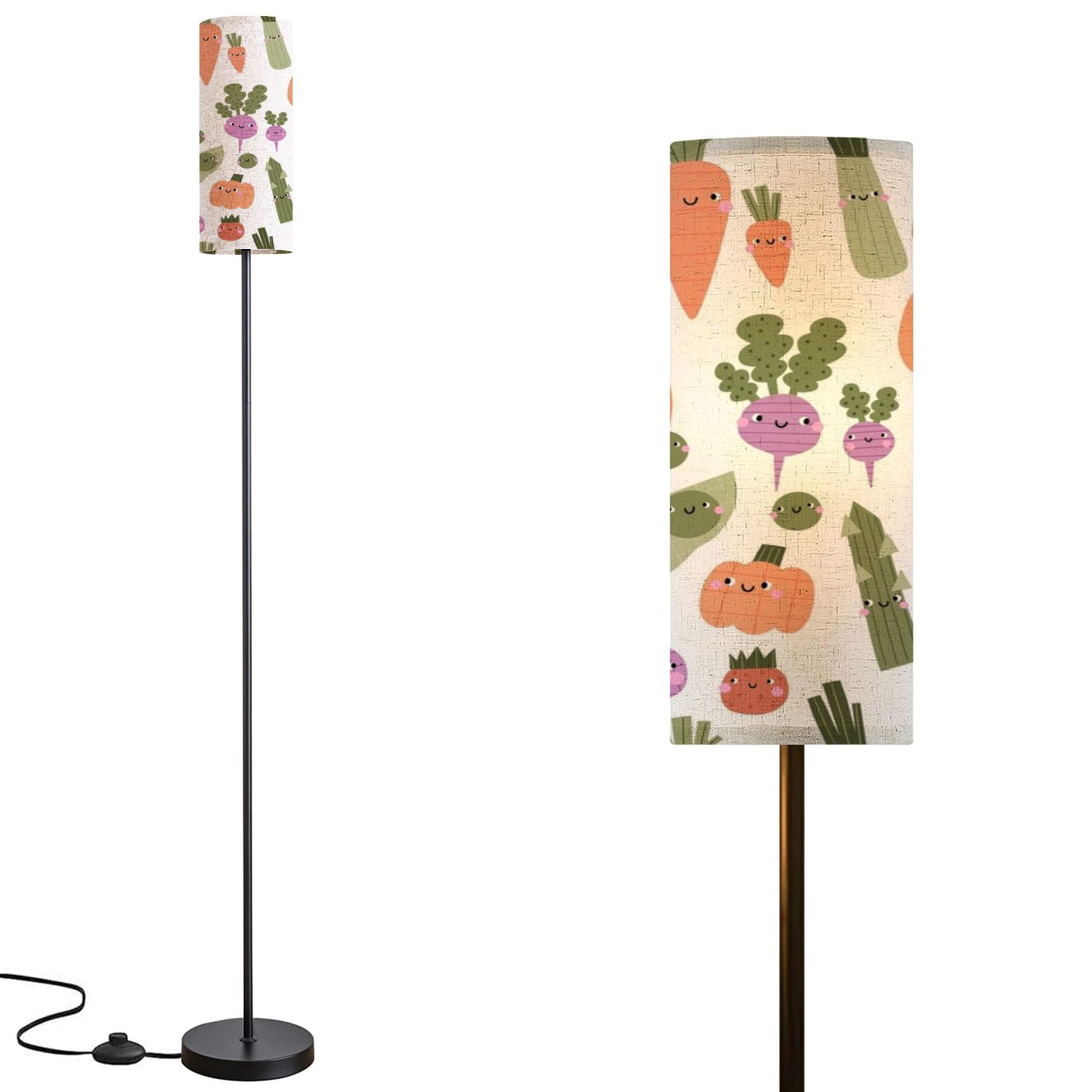 Modern Standing Lamps Cute cartoon vegetables characters veggies ...