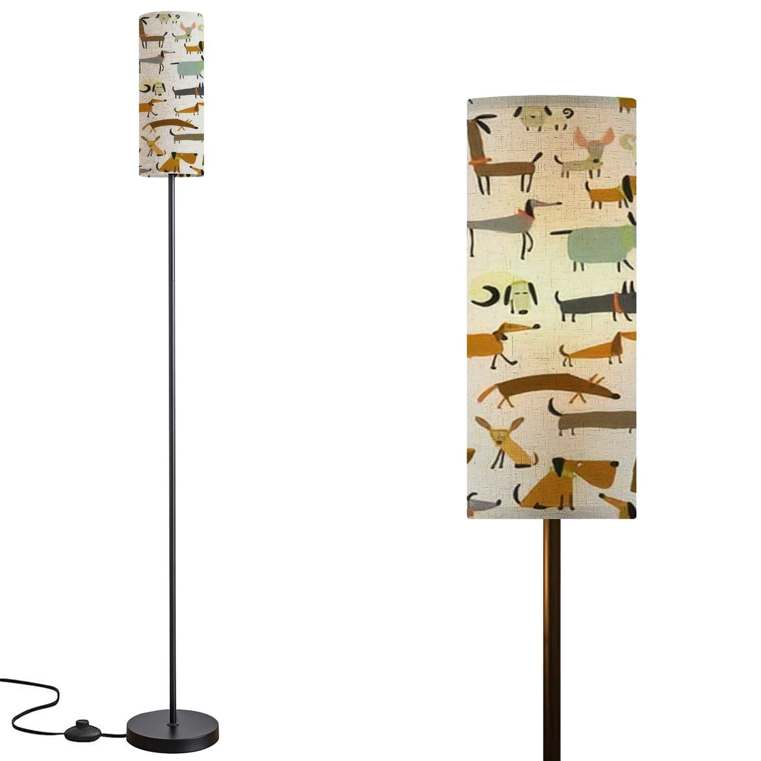 Modern Standing Lamps Cute dogs collection seamless pattern for ...