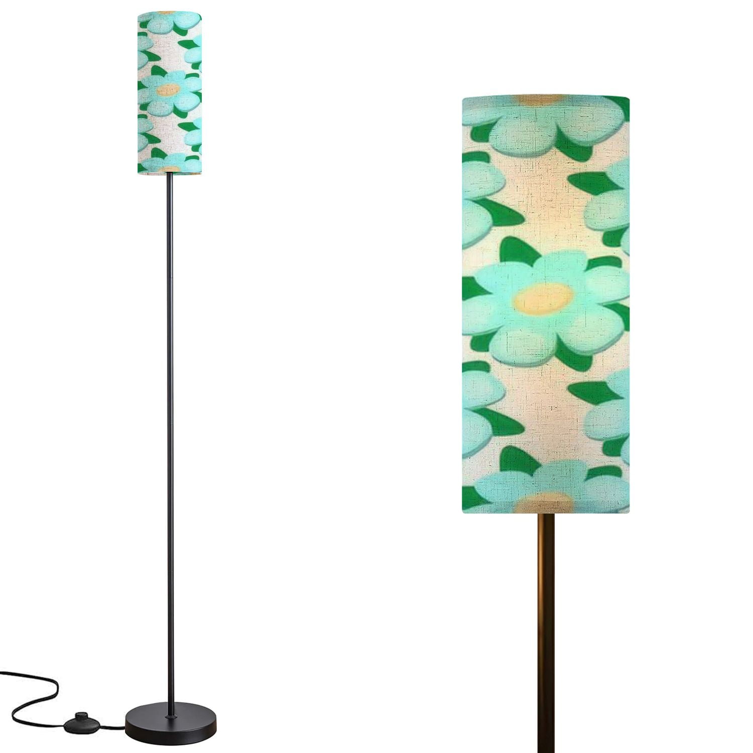 Modern Standing Lamps Cute seamless Blue flowers white Spring summer ...