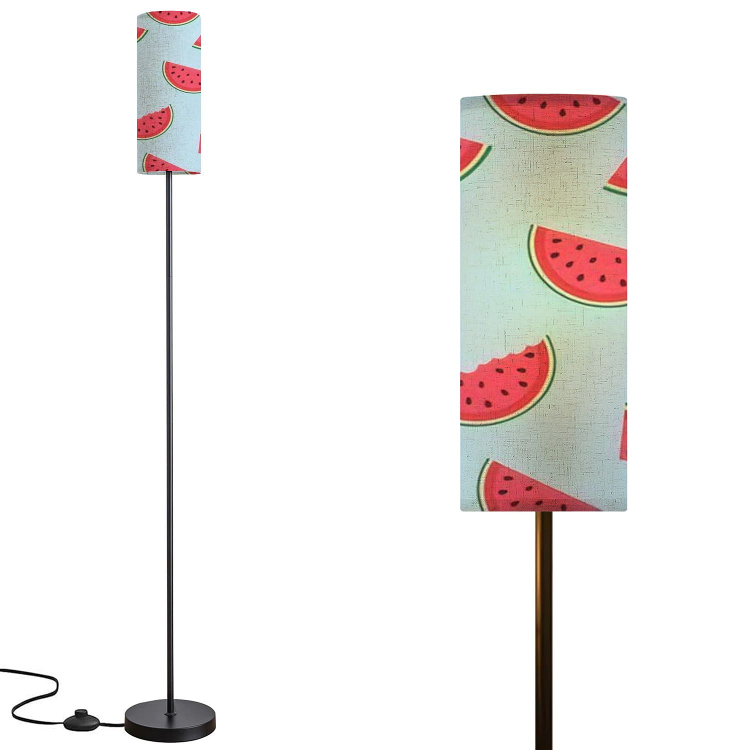 Modern Standing Lamps Cute seamless watermelon slices Dimmable Floor ...