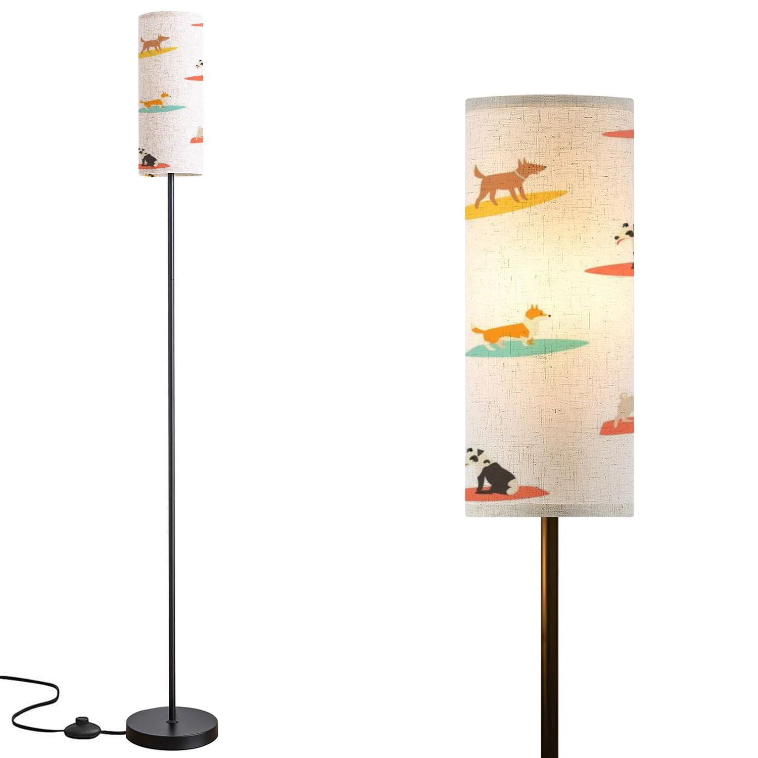 Modern Standing Lamps Dog surfers pattern seamless Surfing backdrop ...