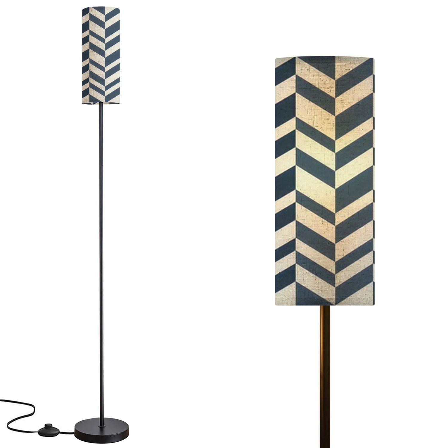 Modern Standing Lamps Geometric pattern retro style Dimmable Floor Lamp ...