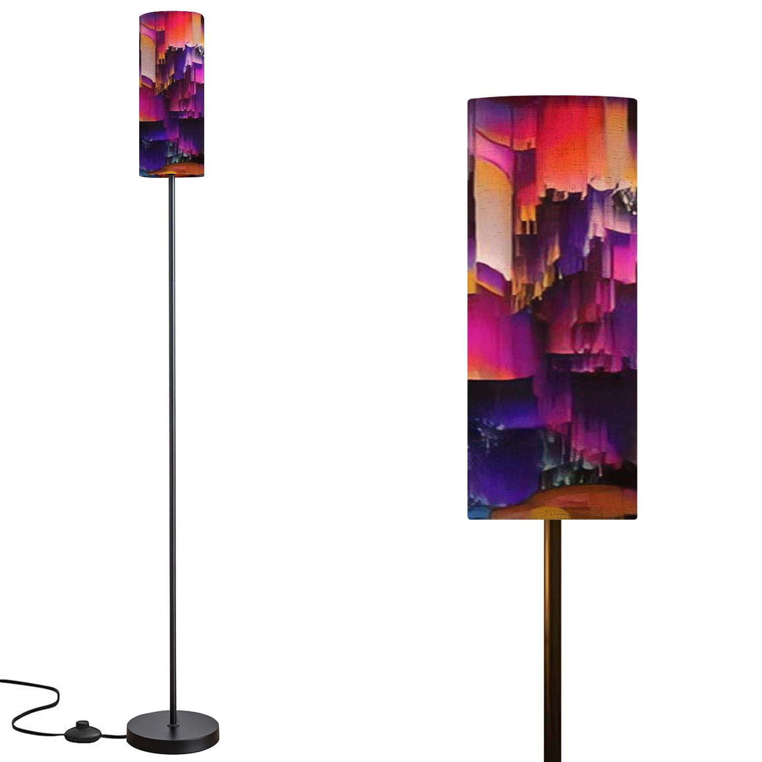 Modern Standing Lamps Graphical Glitch Abstract Art TextureColorful ...