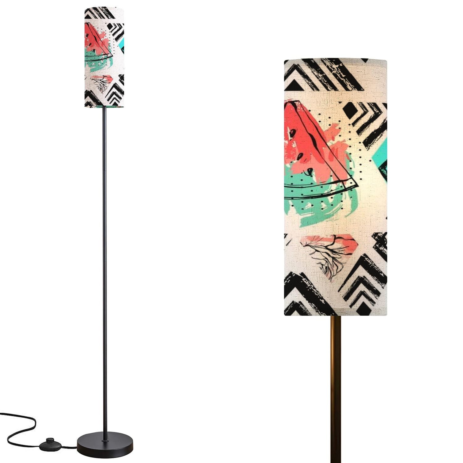 Modern Standing Lamps Hand drawn abstract collage seamless pattern ...