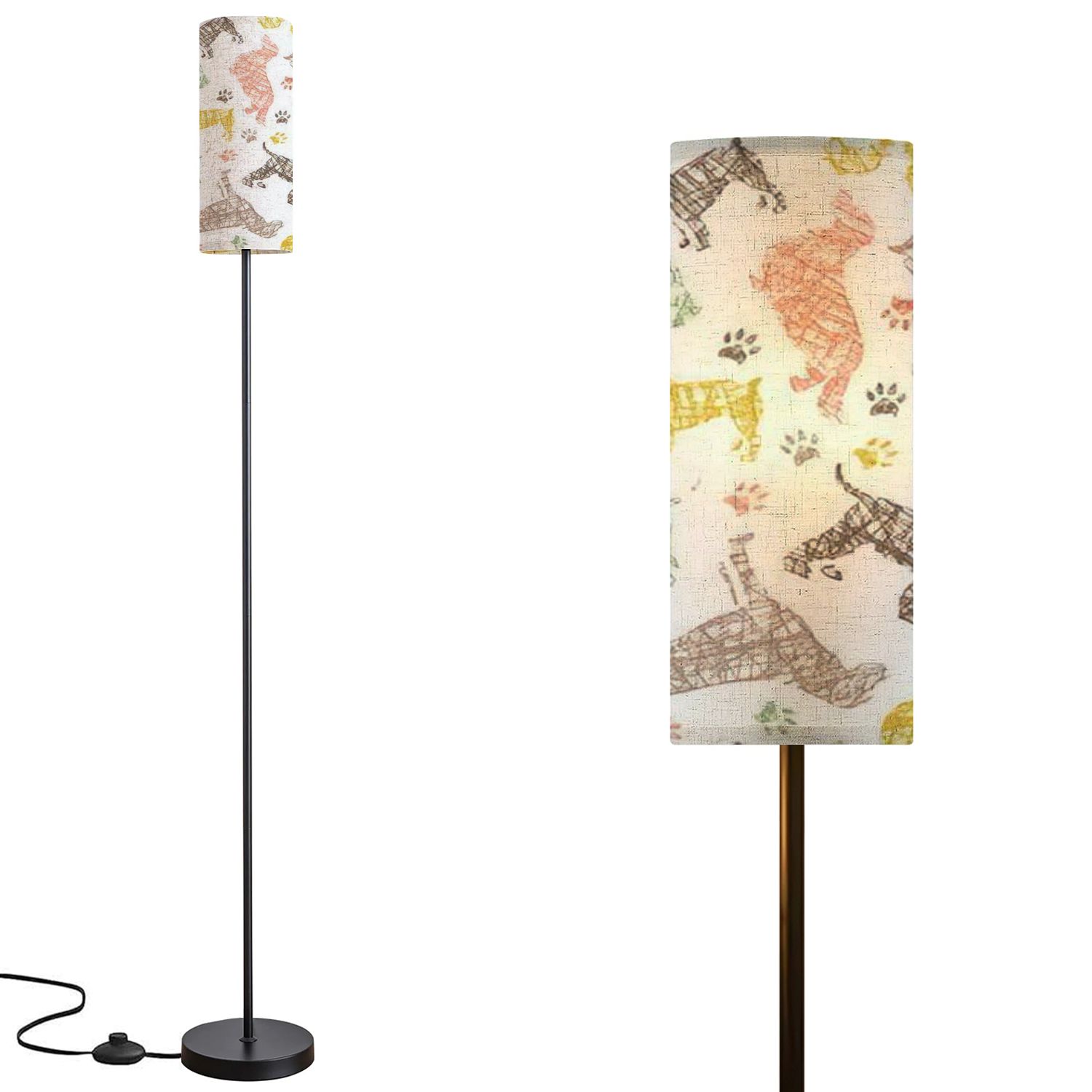 Modern Standing Lamps Hand drawn dog breeds fresh seamless pattern All ...