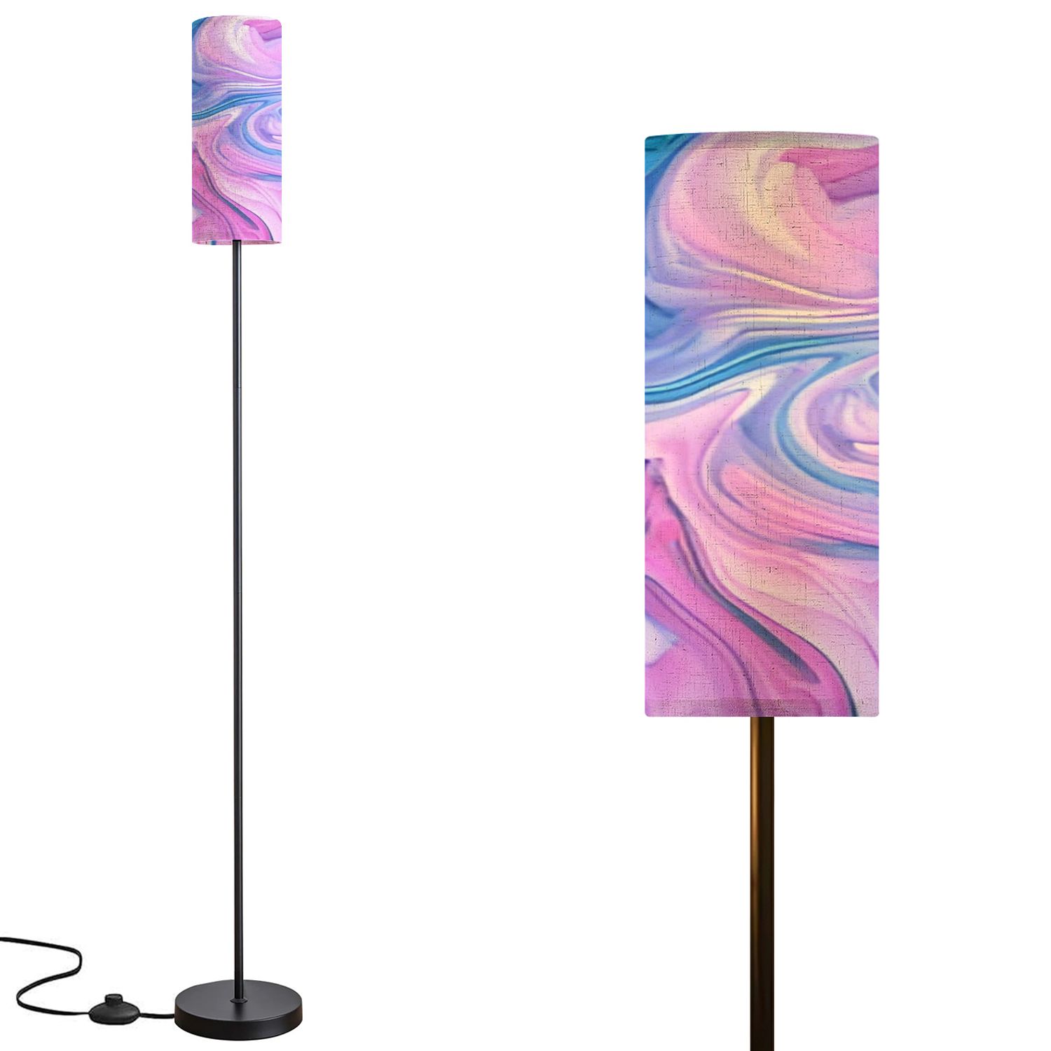 Modern Standing Lamps Marbling Marble texture Paint splash Colorful ...