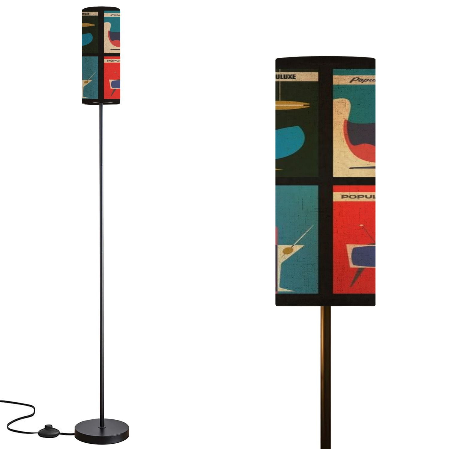 Modern Standing Lamps Mid Century Modern Furniture Poster Set Populuxe ...