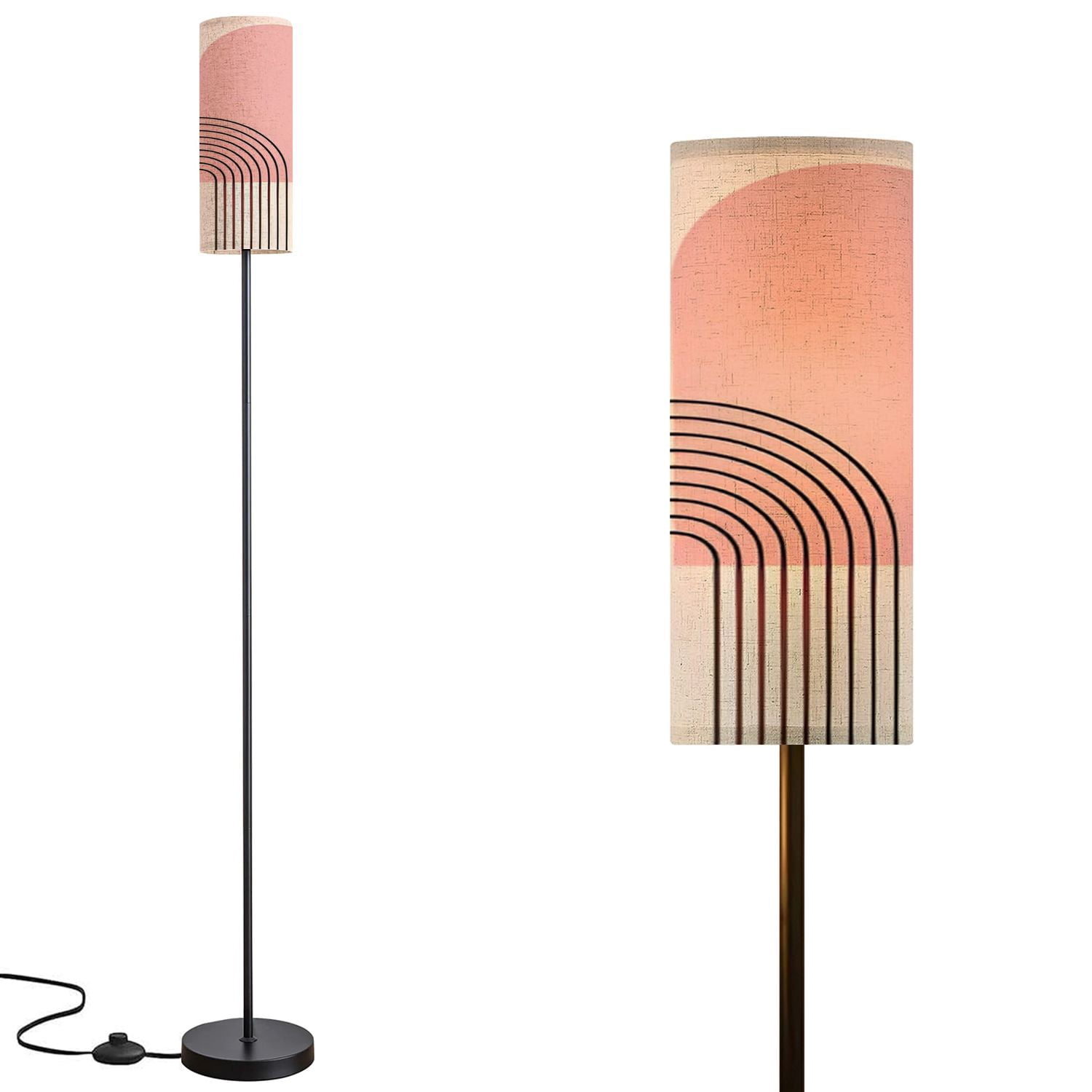 Modern Standing Lamps Mid Century Modern Rainbow Abstract Rainbow Print ...