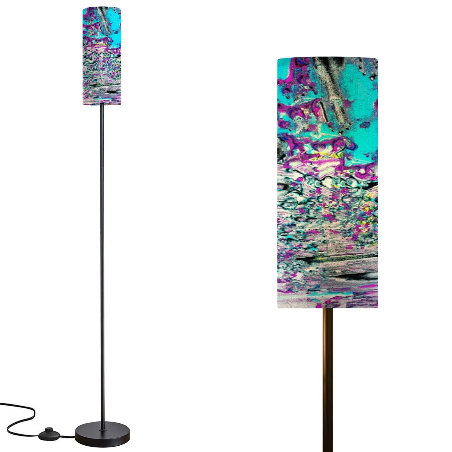 Modern Standing Lamps Nature spired art abstract landscape vibrant ...