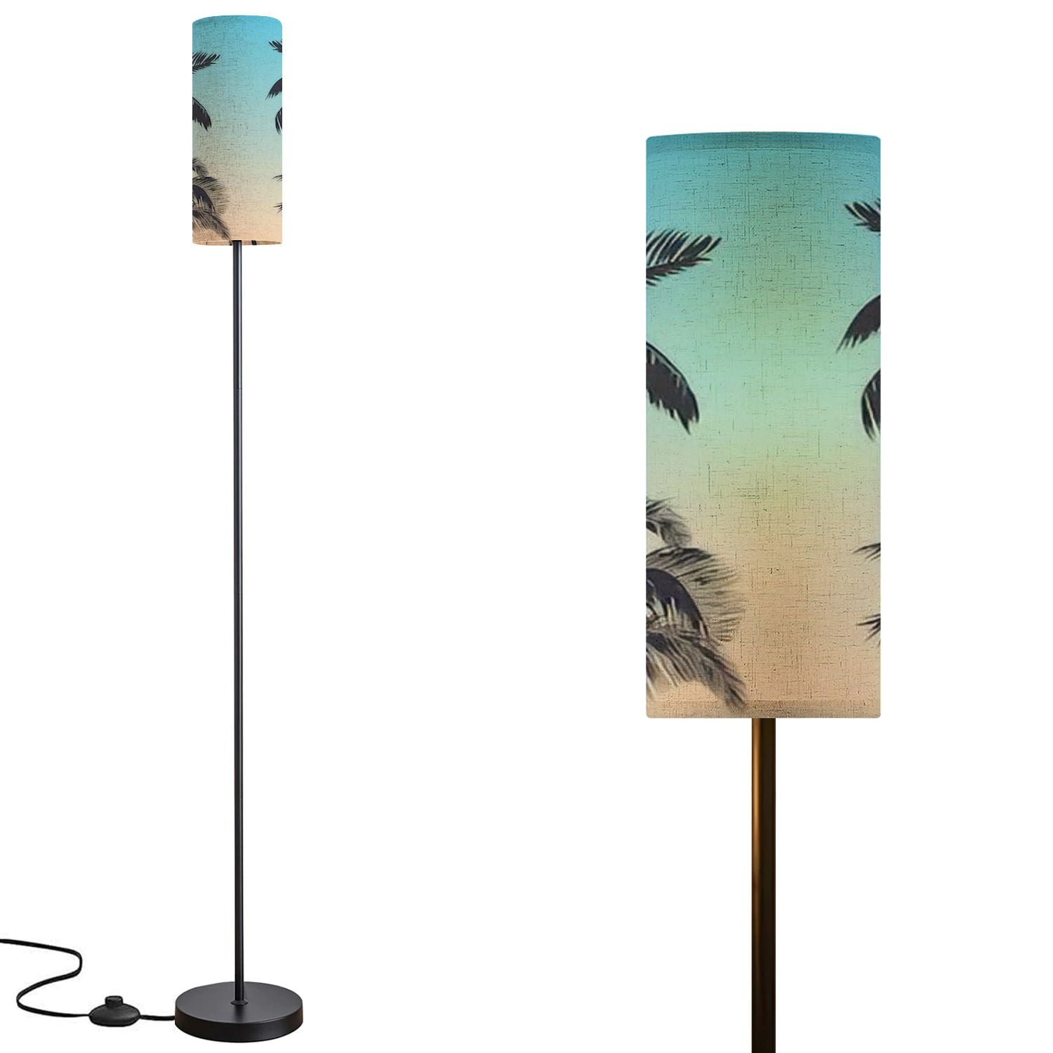 Modern Standing Lamps Palm trees Dimmable Floor Lamp Metal Pole Lamp ...