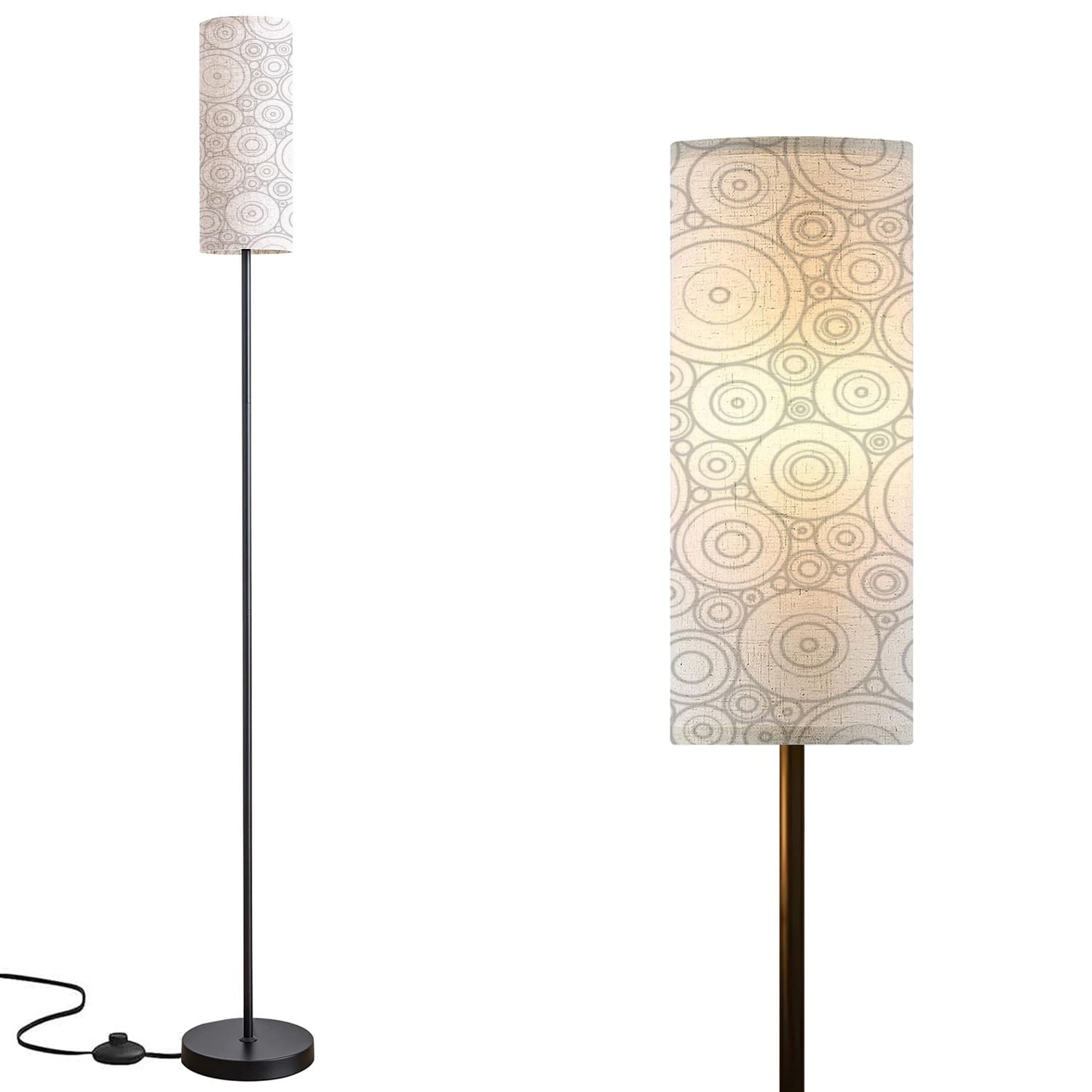 Modern Standing Lamps Pattern gray circles Dimmable Floor Lamp Metal ...