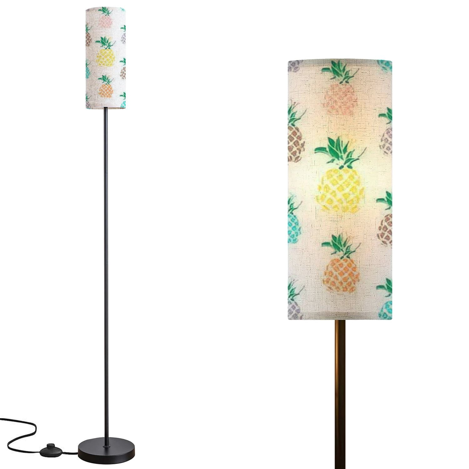 Modern Standing Lamps Pineapple fruit seamless pattern Dimmable Floor ...