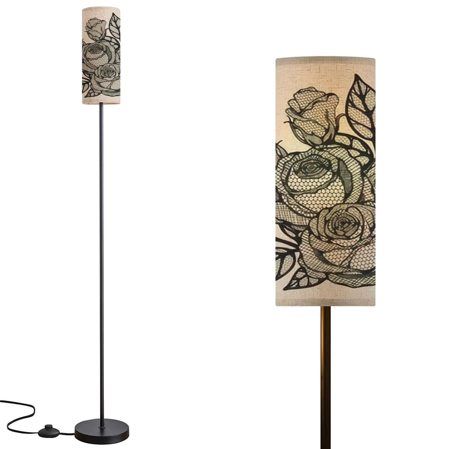 Modern Standing Lamps Rose lace by hand drawing Beautiful flower lace ...