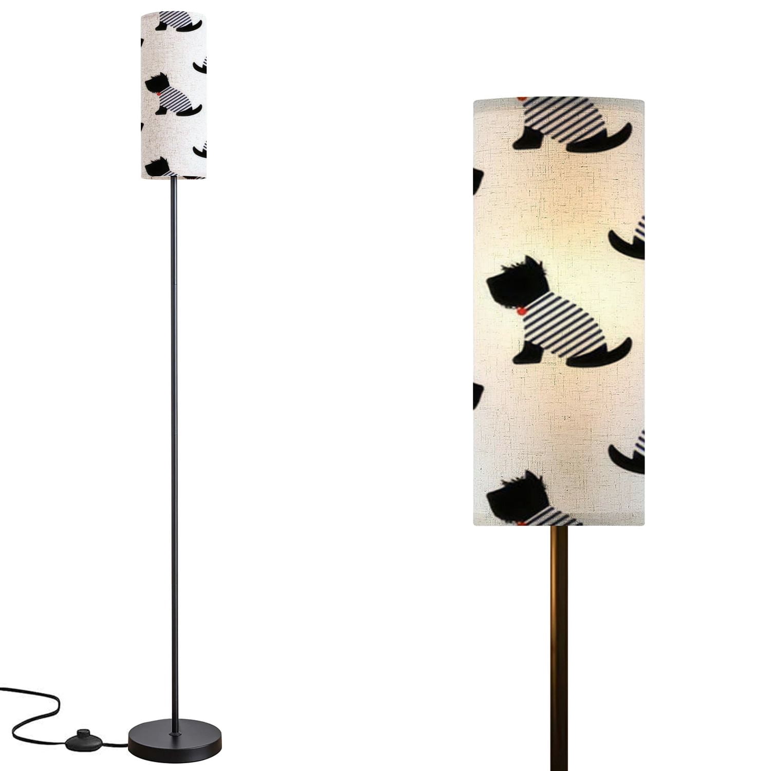 Modern Standing Lamps Scottish terrier sailor seamless pattern Sitting ...