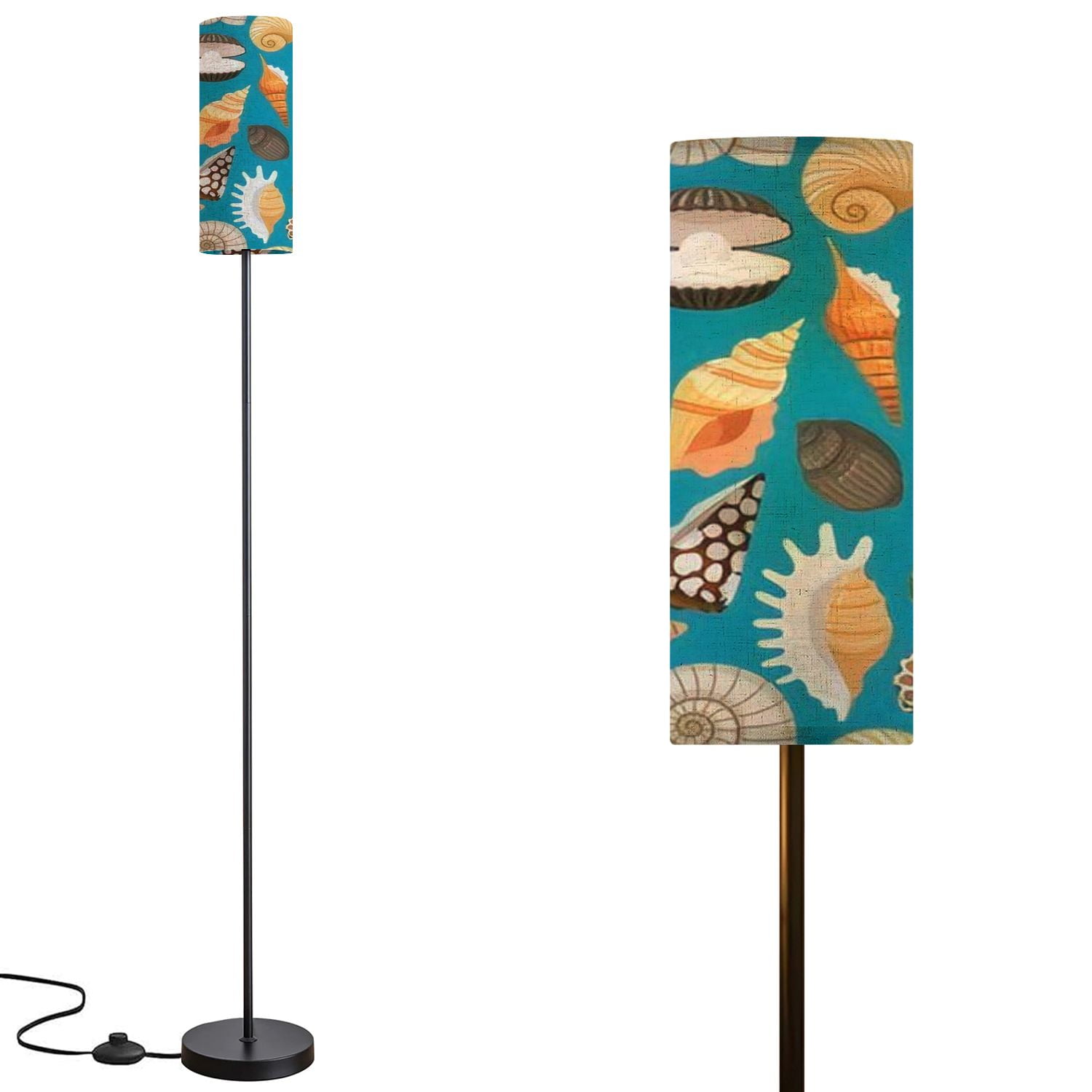Modern Standing Lamps Sea beach tourism sea shells seamless Dimmable ...