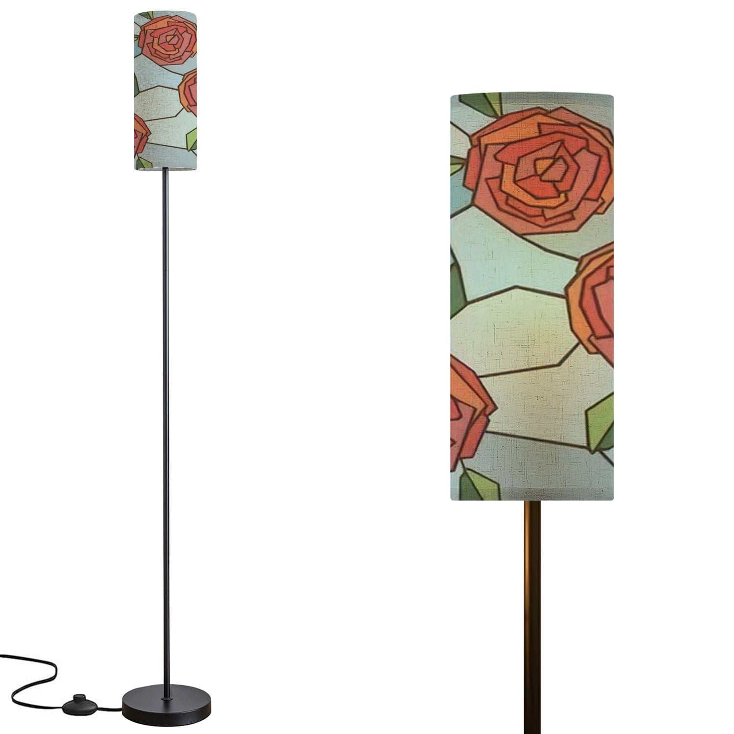 Modern Standing Lamps Seamless Pattern Stained Glass Window Dimmable ...