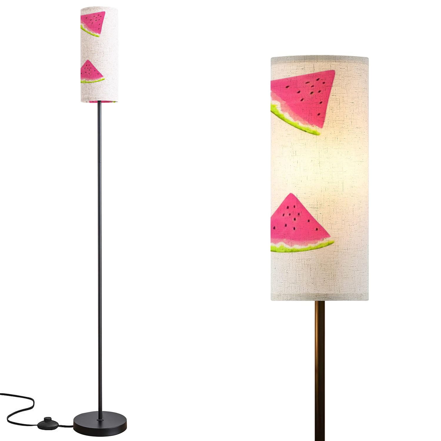 Modern Standing Lamps Seamless Pattern watermelon Dimmable Floor Lamp ...