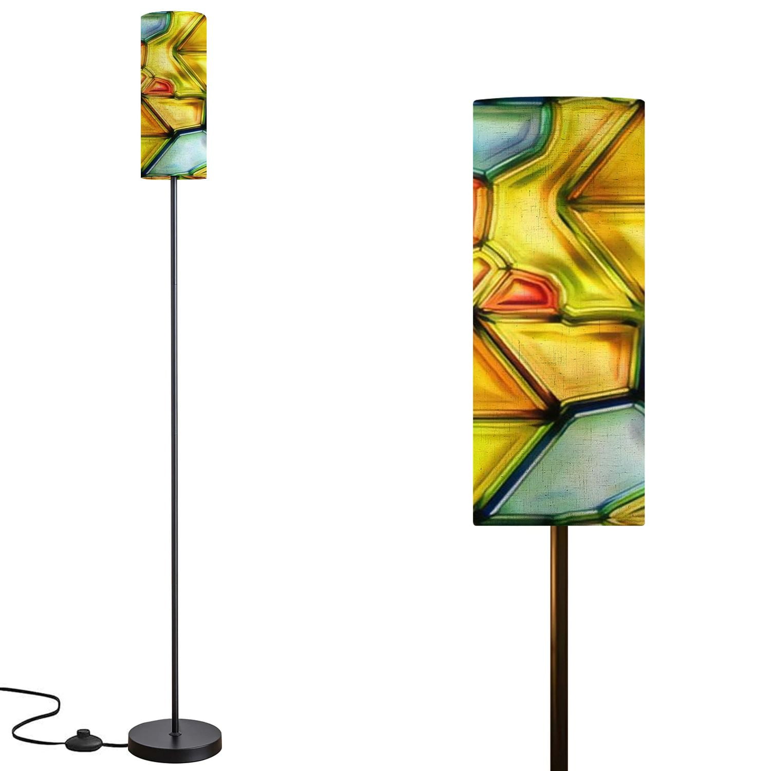 Modern Standing Lamps Seamless Texture stained glass window Dimmable ...