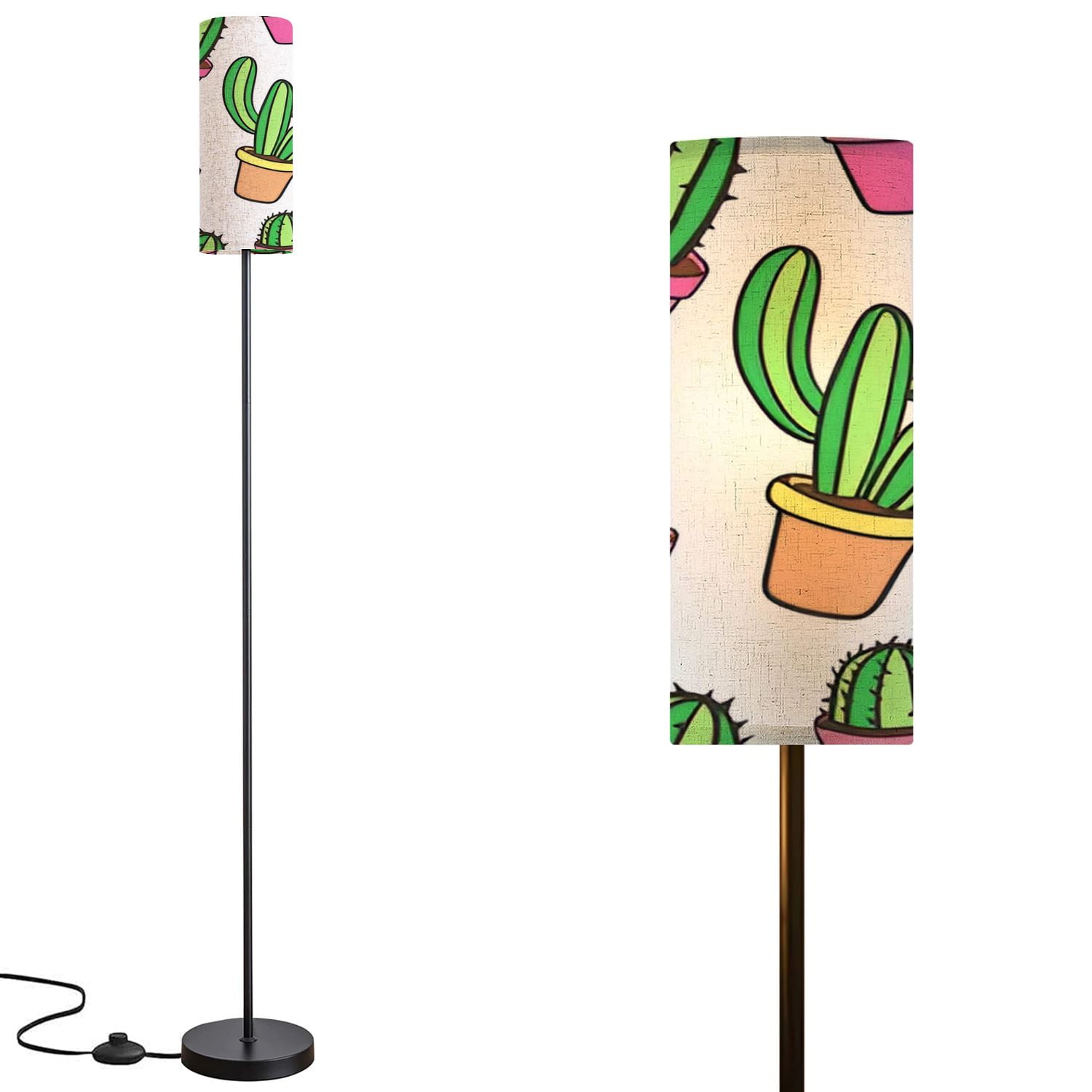 Modern Standing Lamps Seamless pattern cactus Cute cartoon cactus ...