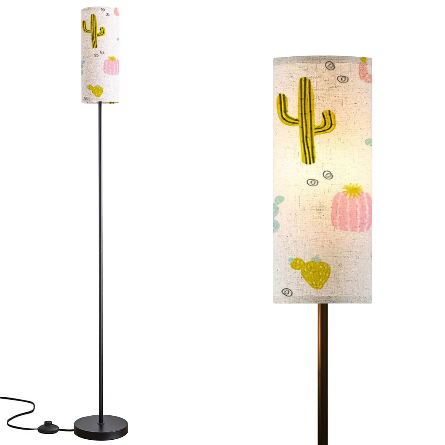 Modern Standing Lamps Seamless pattern hand drawn cactus Cute colorful ...