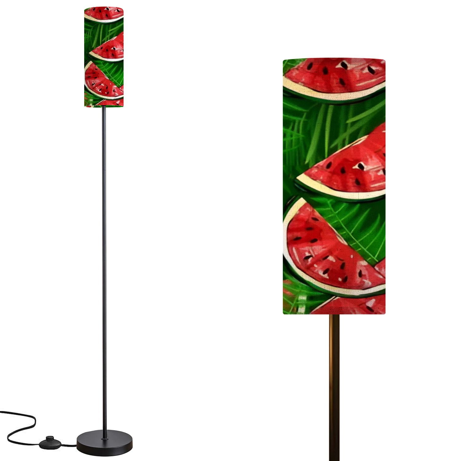 Modern Standing Lamps Seamless pattern watermelons tropical plants ...