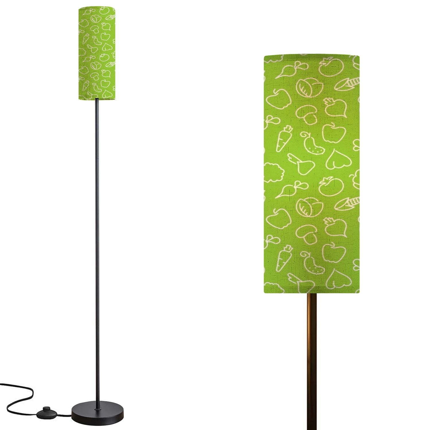 Modern Standing Lamps Seamless stylized outlines vegetables avocado ...