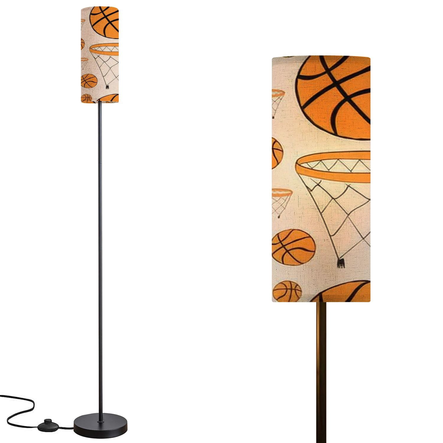 Modern Standing Lamps Seamless texture basketball rings balls Dimmable ...