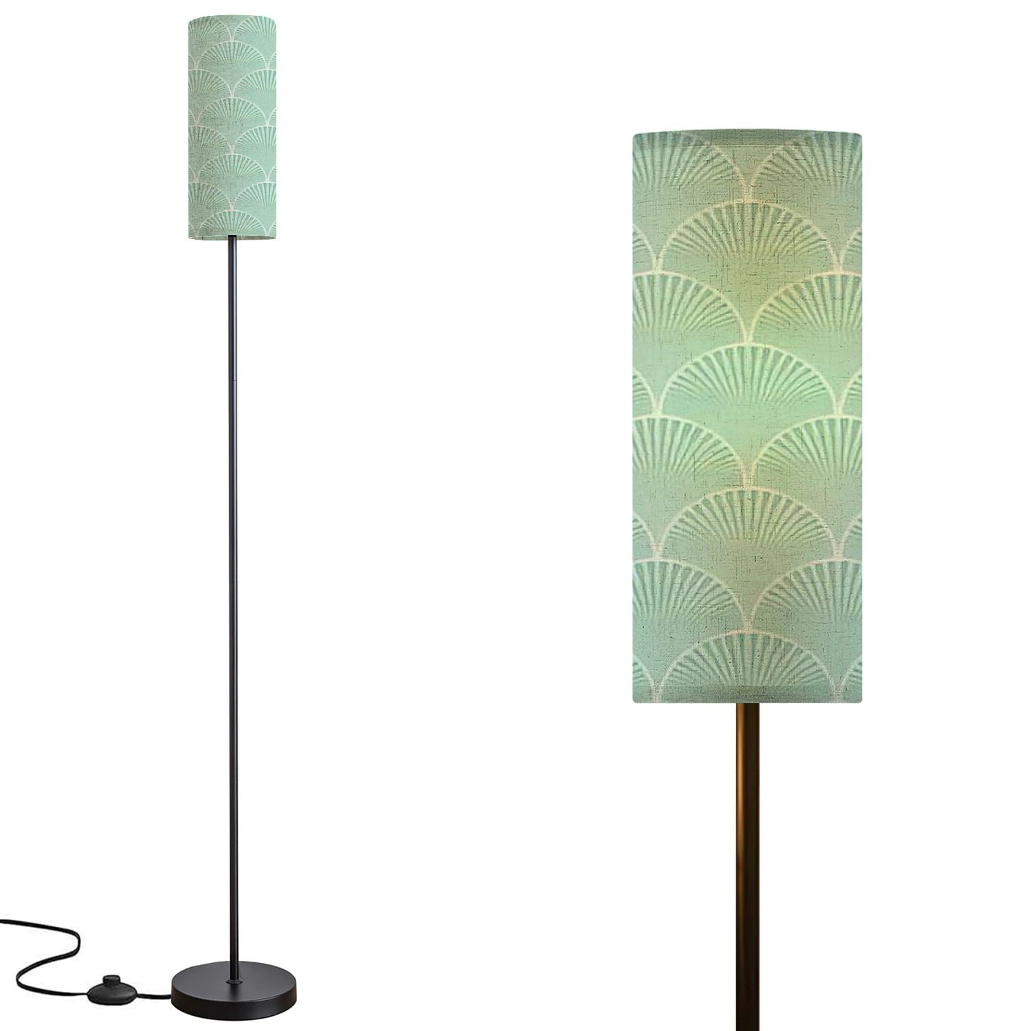 Modern Standing Lamps Seamless turquoise japanese art floral waves ...