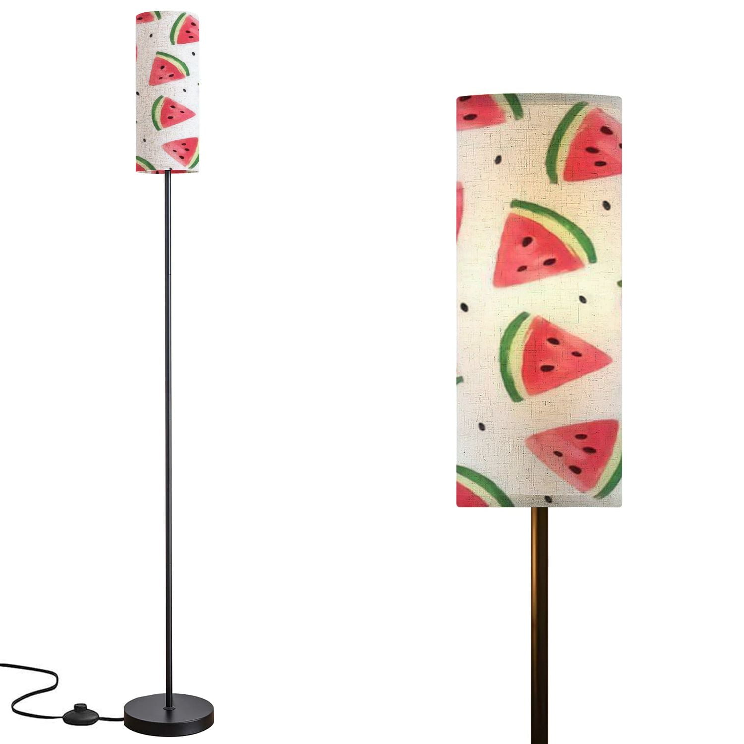 Modern Standing Lamps Seamless watermelons Watermelon slices white ...