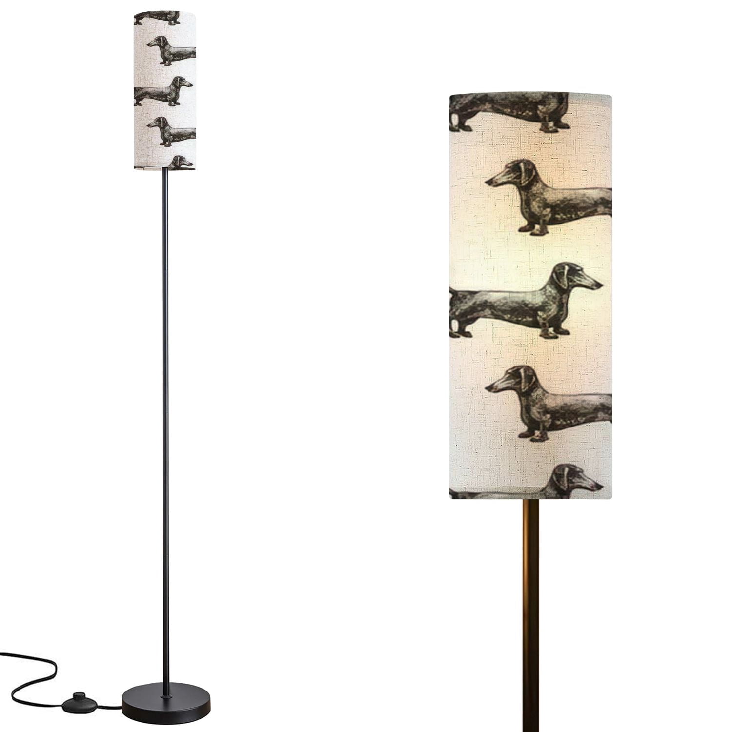 Modern Standing Lamps Silhouette dog dachshund Hand drawn vintage ...