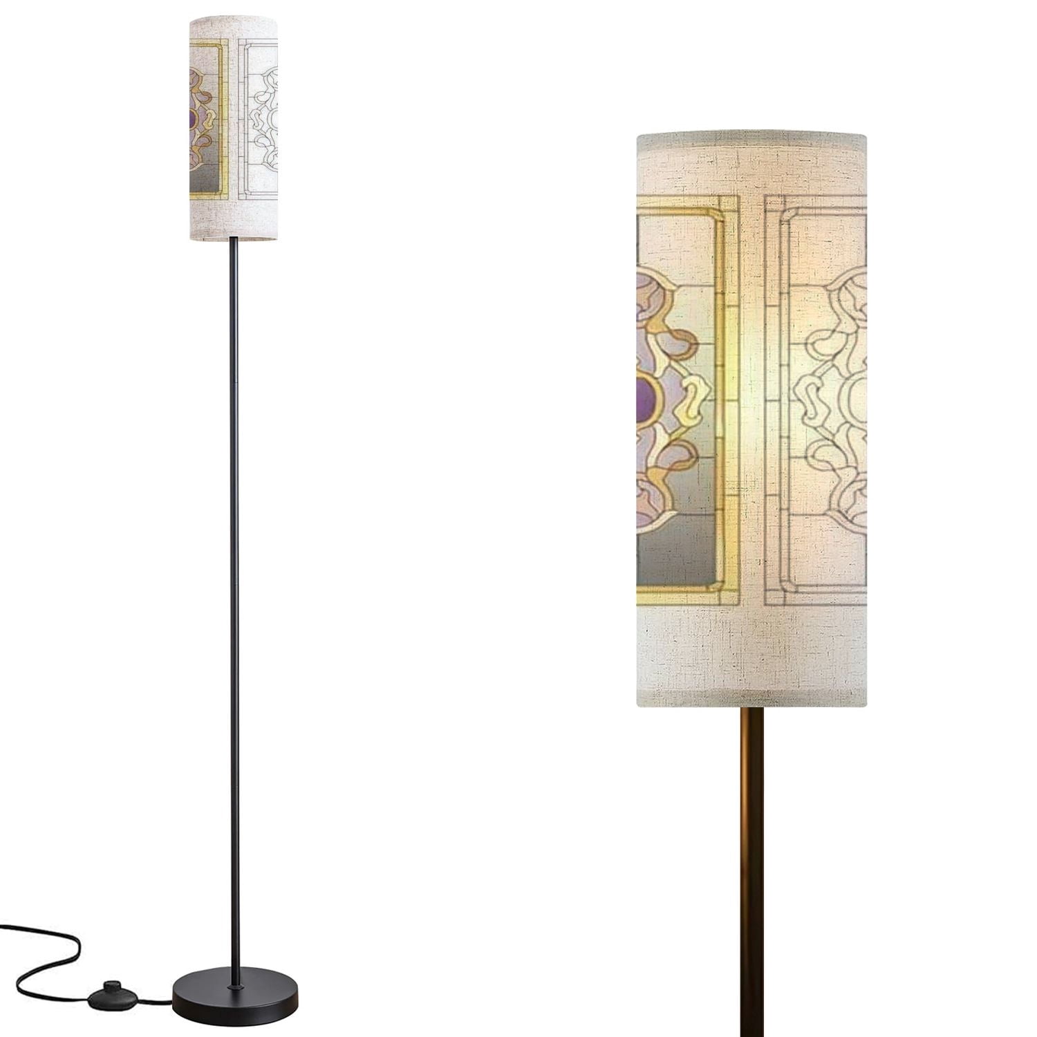 Modern Standing Lamps Stained glass window Baroque style Dimmable Floor ...