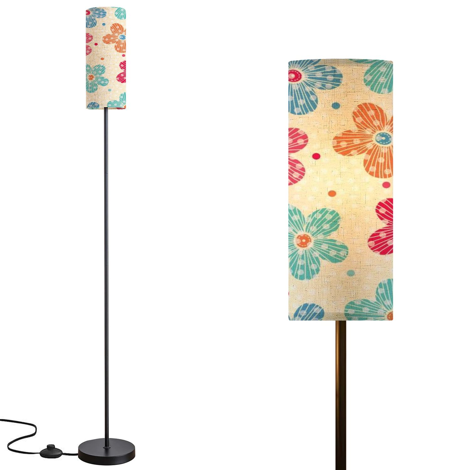 Modern Standing Lamps Striped flowers Seamless pattern used for pattern ...