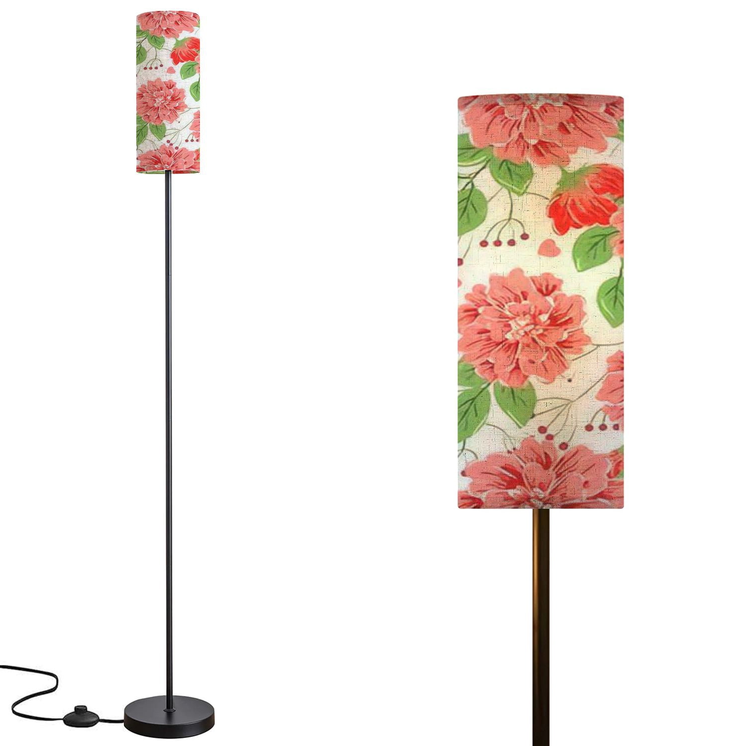 Modern Standing Lamps Tropical flower blossom cluster seamless pattern ...