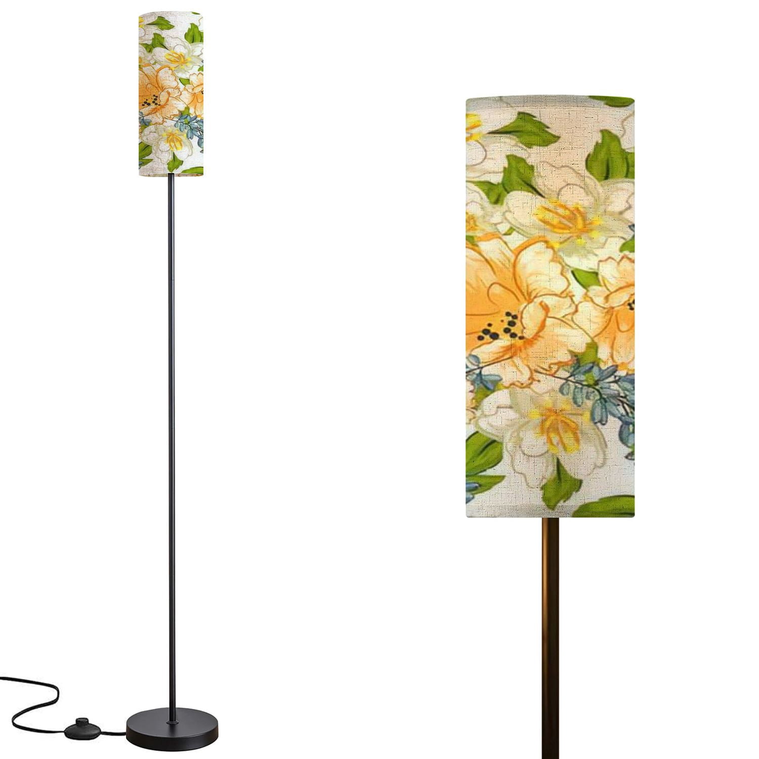 Modern Standing Lamps Tropical flower blossom cluster seamless pattern ...