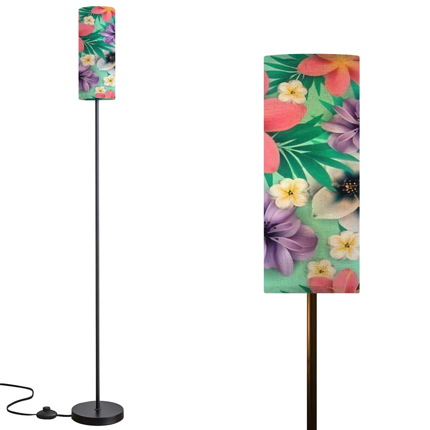 Modern Standing Lamps Tropical flower blossom cluster seamless pattern ...